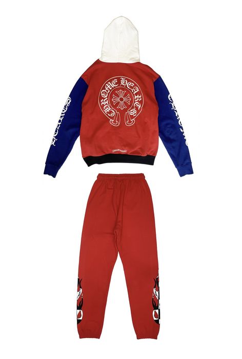 Chrome Hearts Chrome Hearts Matty Boy Blue Red White Tracksuit | Grailed