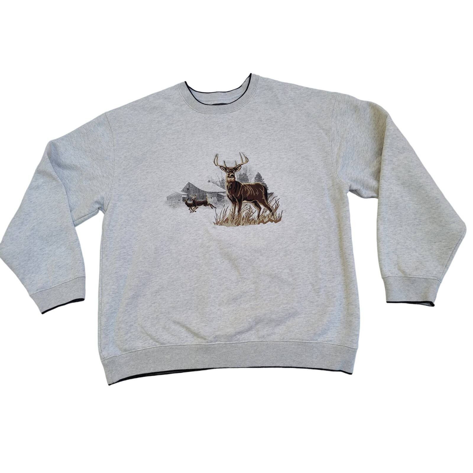 Croft & Barrow Vtg Wildlife Deer Crewneck Sweatshirt by Croft Barrow ...