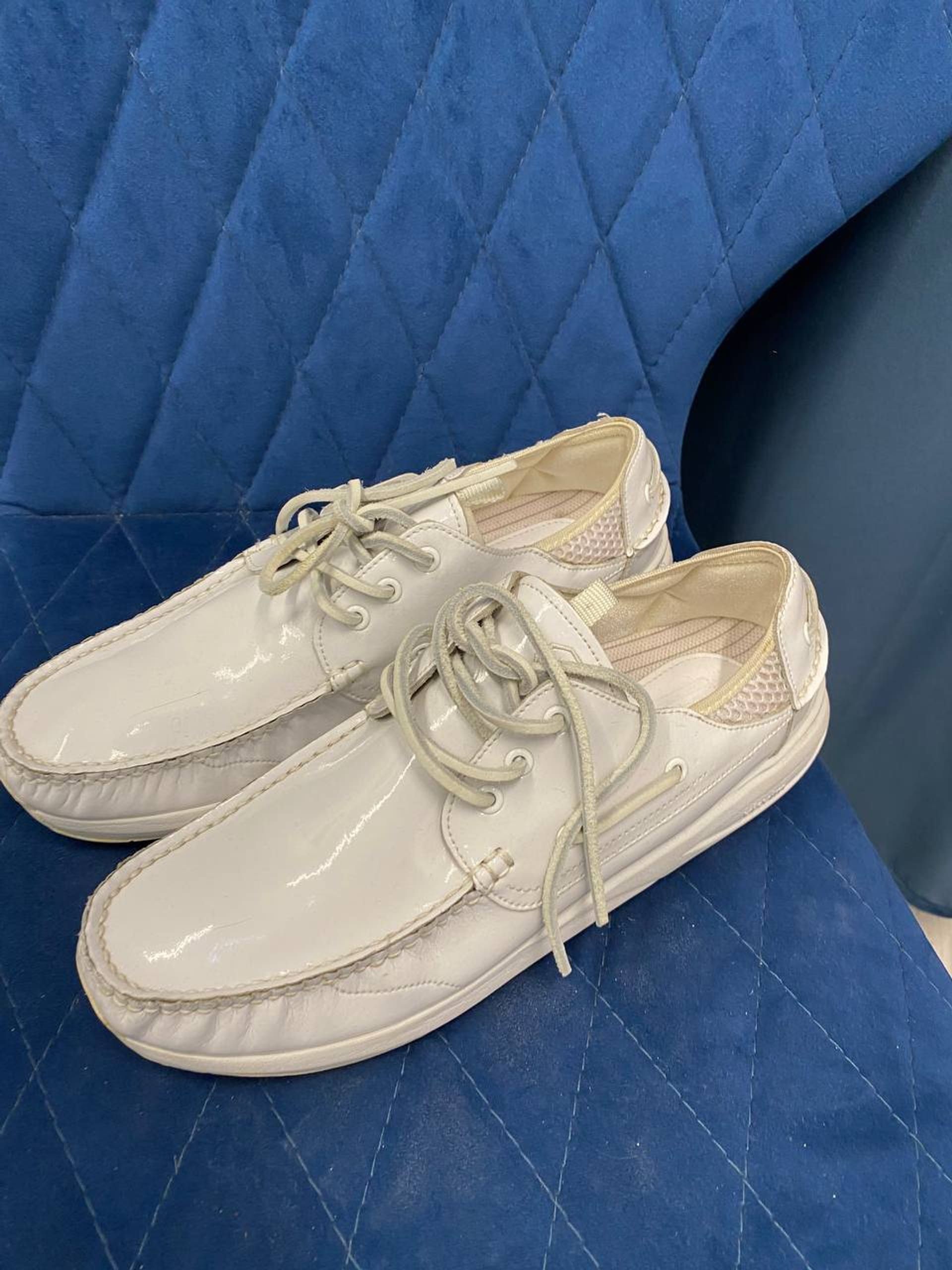 Visvim White Wallabee Patent Leather Sneakers | Grailed
