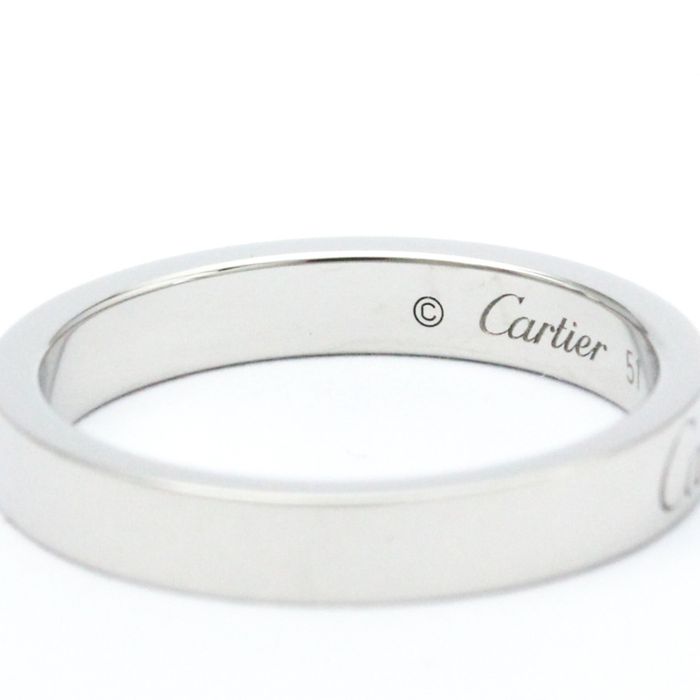 Cartier Cartier Engraved Ring Platinum Fashion No Stone Band Ring | Grailed