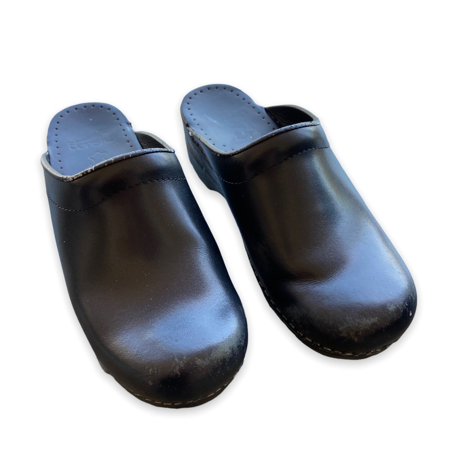 Other Dansko Womens Shoes Size 38 Open Back Solid Black Clogs | Grailed