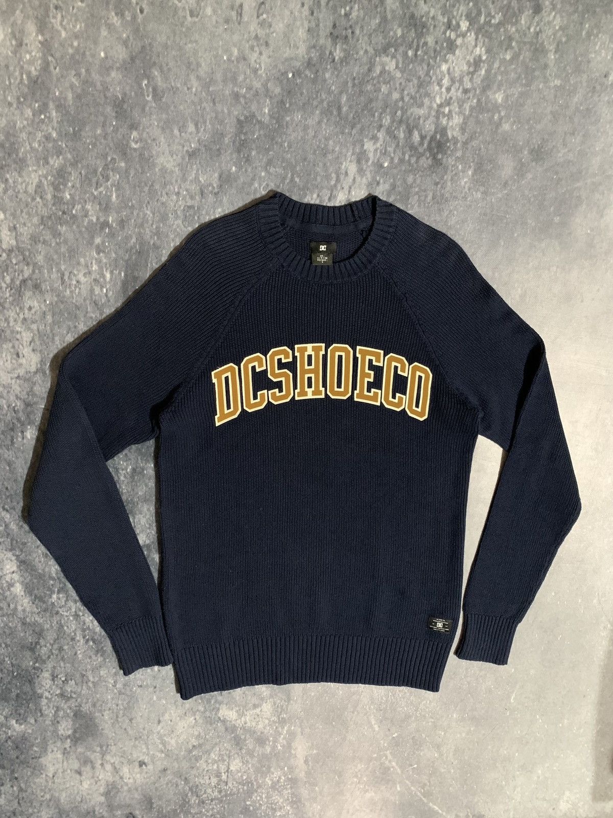 DC × Streetwear × Vintage Vintage DC Shoes Sweater Knit Big Logo Baggy ...