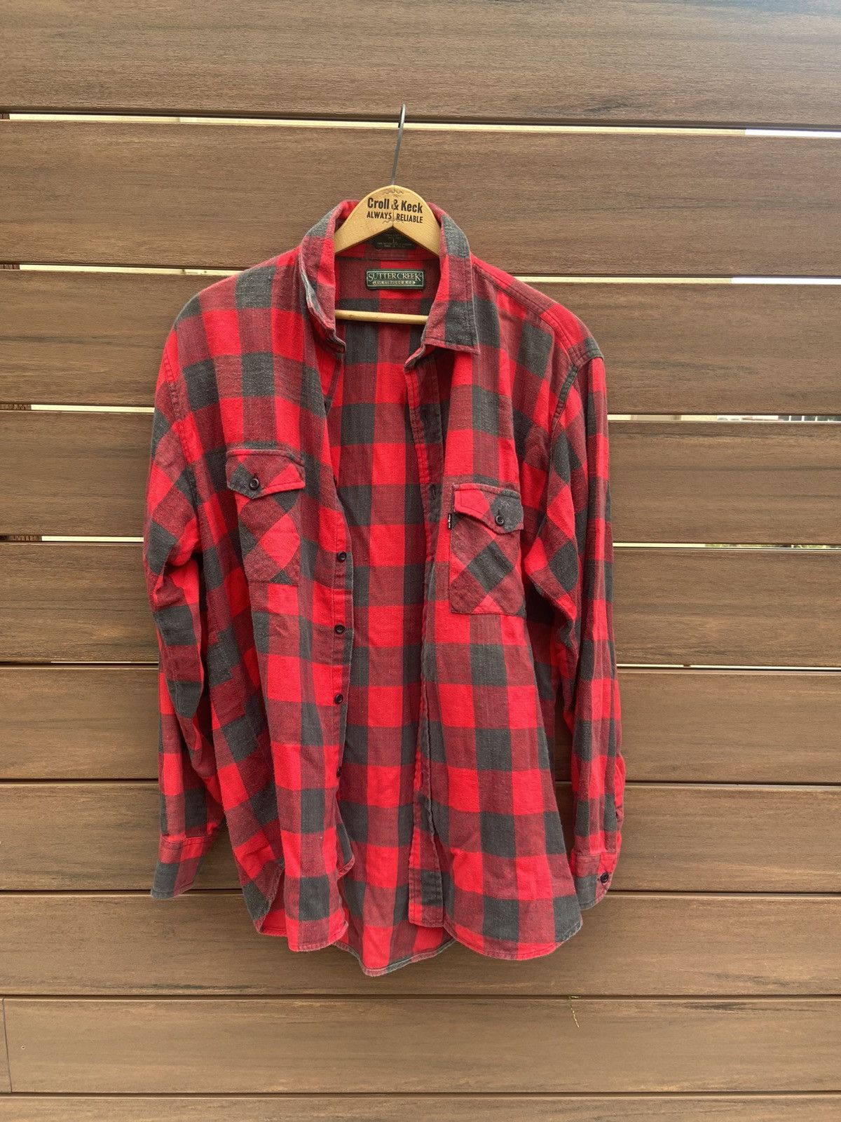 Levi's × Vintage Vintage 90s Levis Black Tab Red Flannel L | Grailed