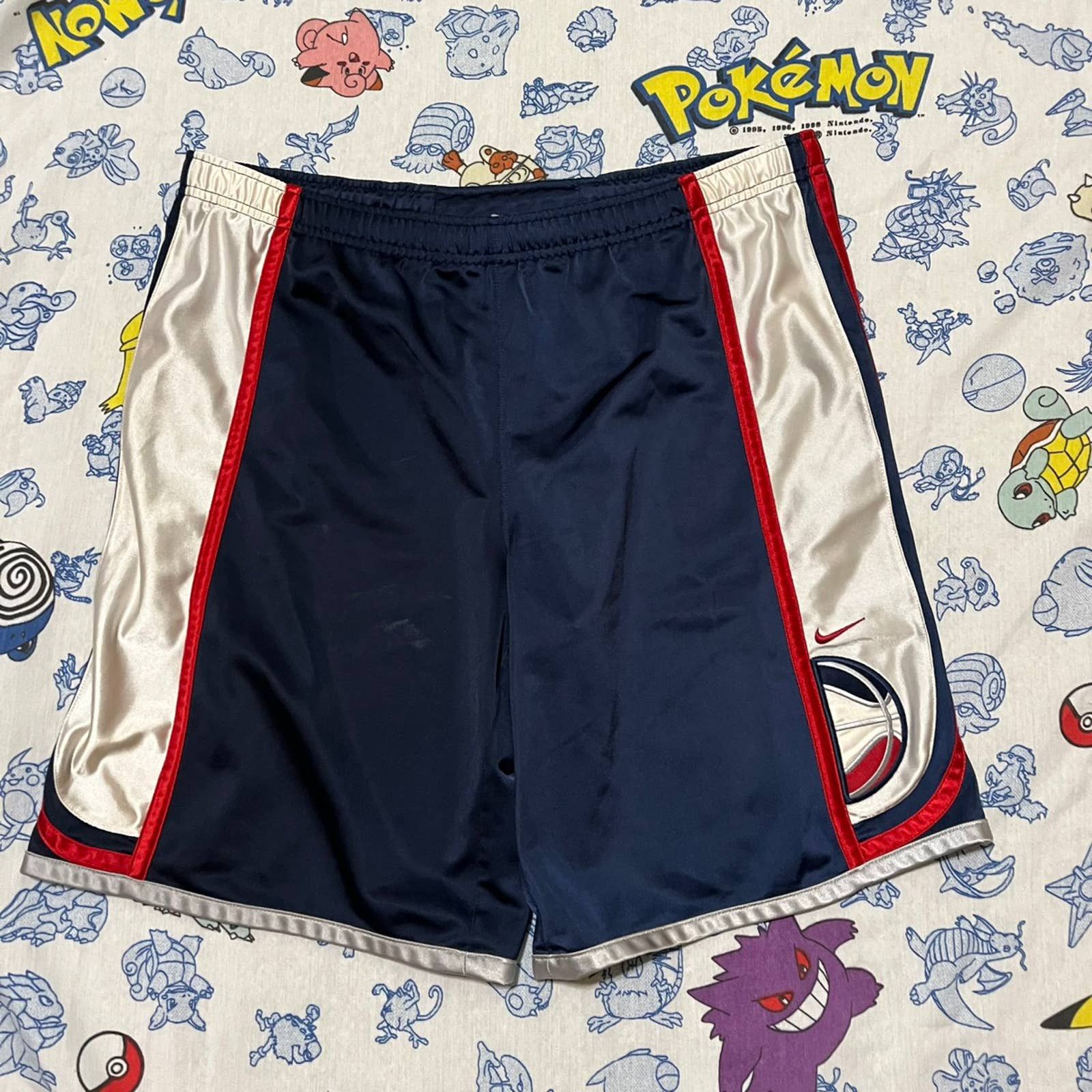 Nike × Vintage Vintage 2000s Nike Navy/Red Basketball Shorts | Grailed