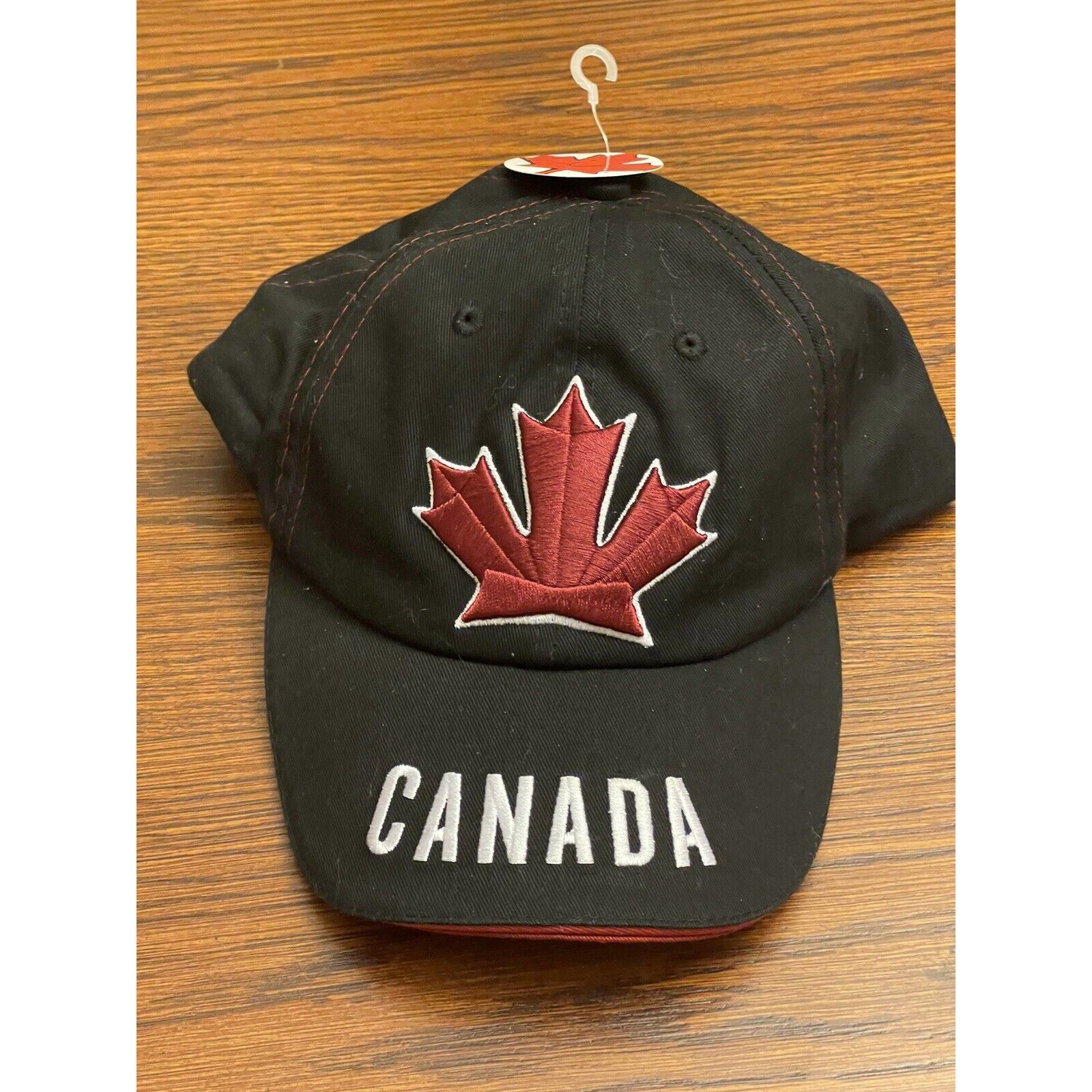 Vintage Canada Maple Leaf Stone Age Hat Cap Black and Red | Grailed