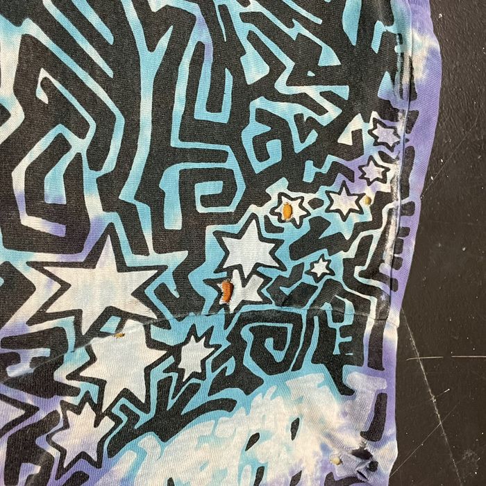 Vintage 1992 Sun Moon Chris Pinkerton Art liquid blue 90s AOP dye | Grailed