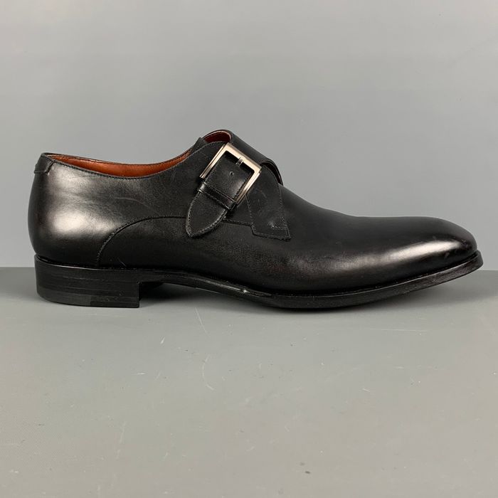Magnanni SELECCION Black Leather Monk Strap Loafers | Grailed