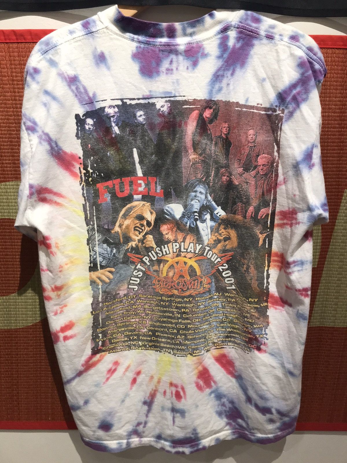 Band Tees × Rock Band × Vintage 2001 vintage Aerosmith push play tour ...