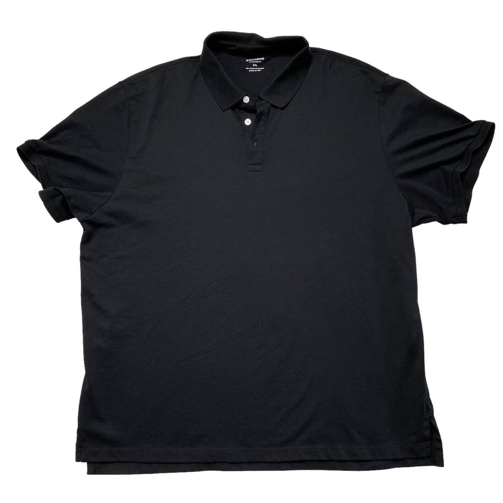 Bonobos BONOBOS Standard Fit Black Pique Polo Shirt Short Sleeve XXL ...