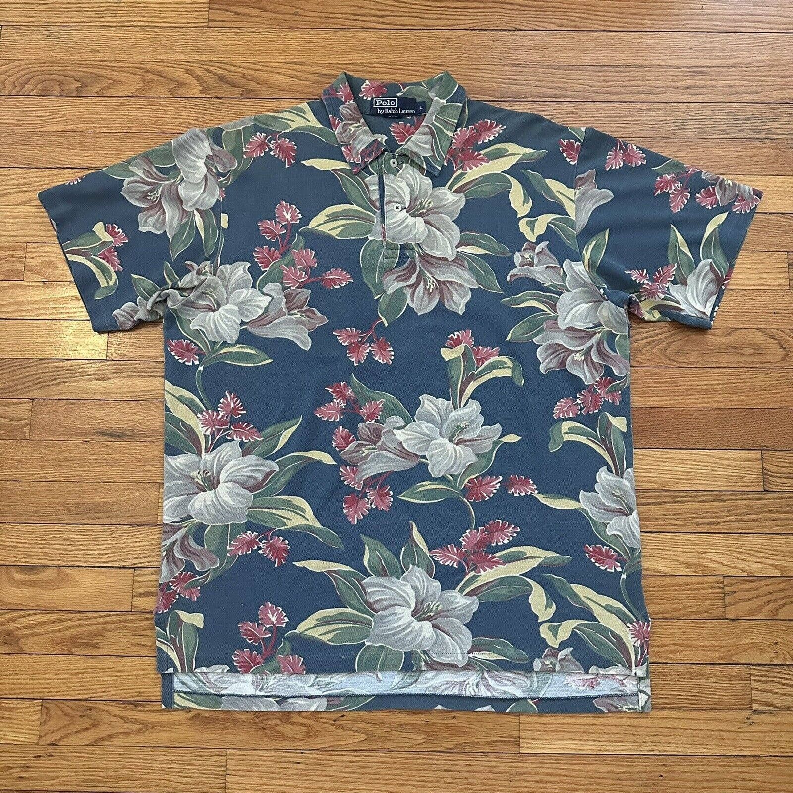 Polo Ralph Lauren Vintage Polo Ralph Lauren Floral Hawaiian Polo Shirt ...