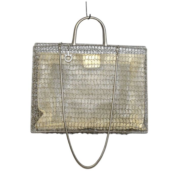 Salvatore Ferragamo G0 SALVATORE FERRAGAMO Metallic Wire Mesh Tote ...