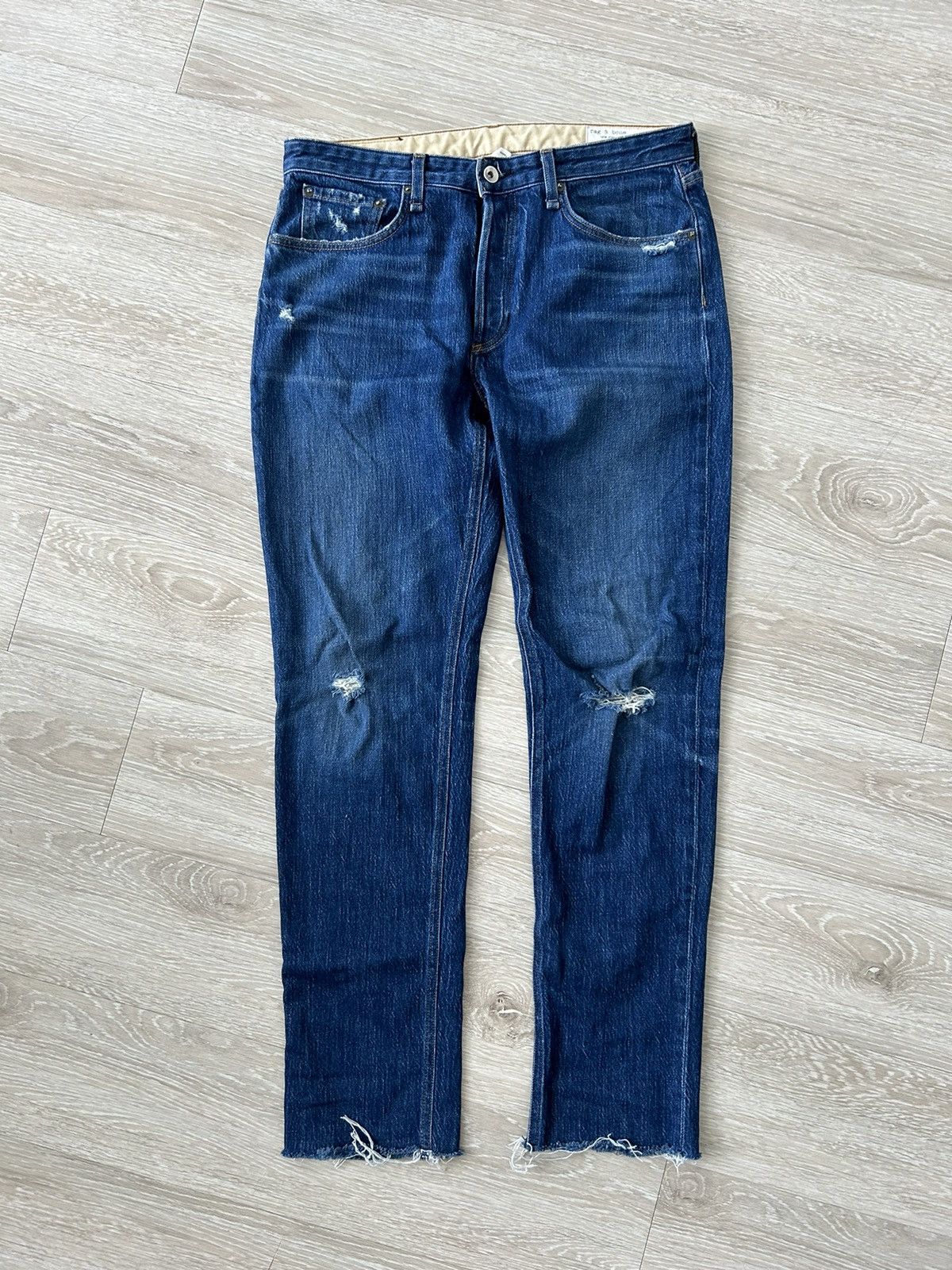 Rag & Bone Rag & Bone Blue Jeans Ripped | Grailed