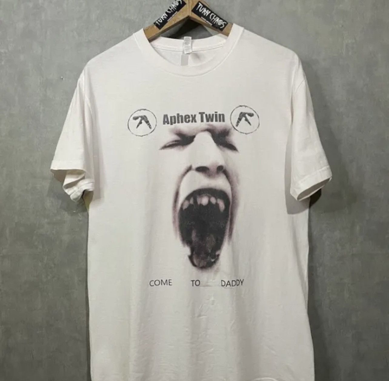 Band Tees Deadstock Retro Aphex Twin Screaming Face Tee | Grailed
