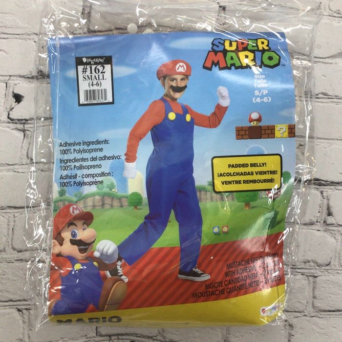 Nintendo Nintendo Super Mario Bros Mario Deluxe Childs Size Small ...