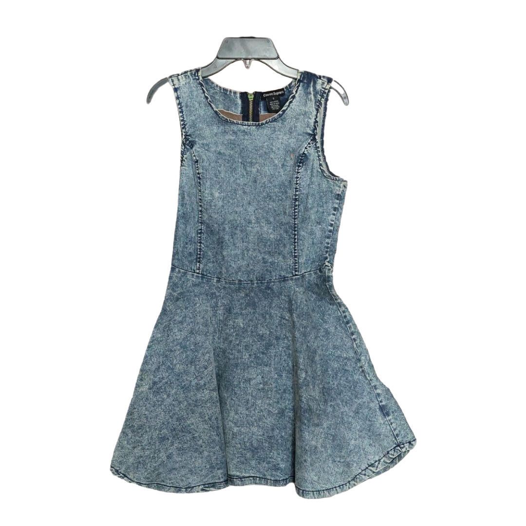 Designer Cotton Express Acid Wash Denim Party Dress, Small, Cut-outs ...