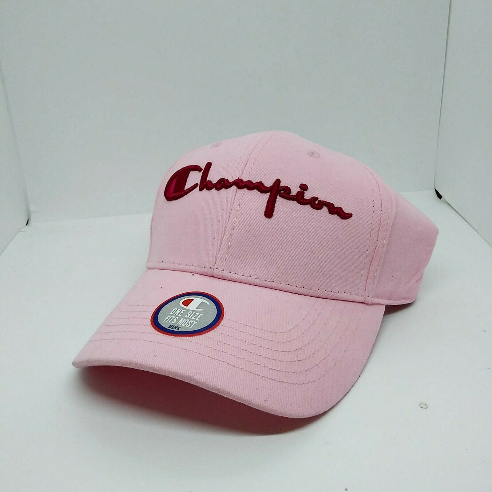 Champion Champion mens 100% authentic adjustable cap logo one size pink ...
