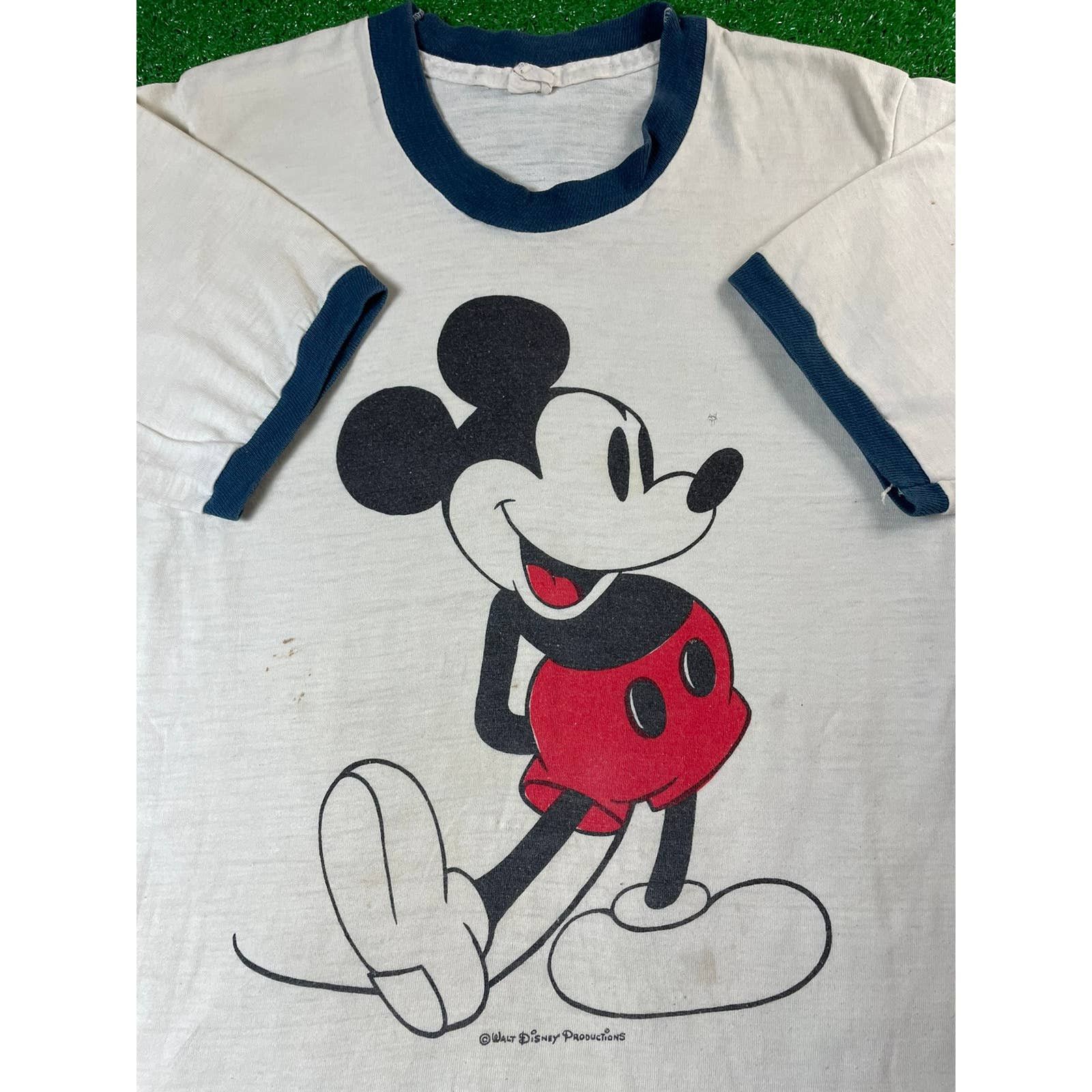Disney × Mickey Mouse × Vintage Vintage 70s Mickey Mouse Disney Ringer ...