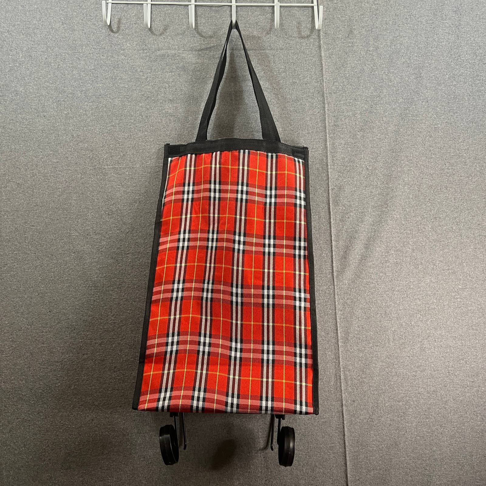Other Rolling Fabric Cart Red Plaid | Grailed