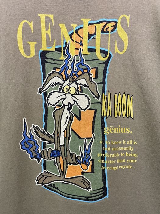Vintage 1995 Wile E Coyote Looney Tunes 90s Genius Definition art | Grailed