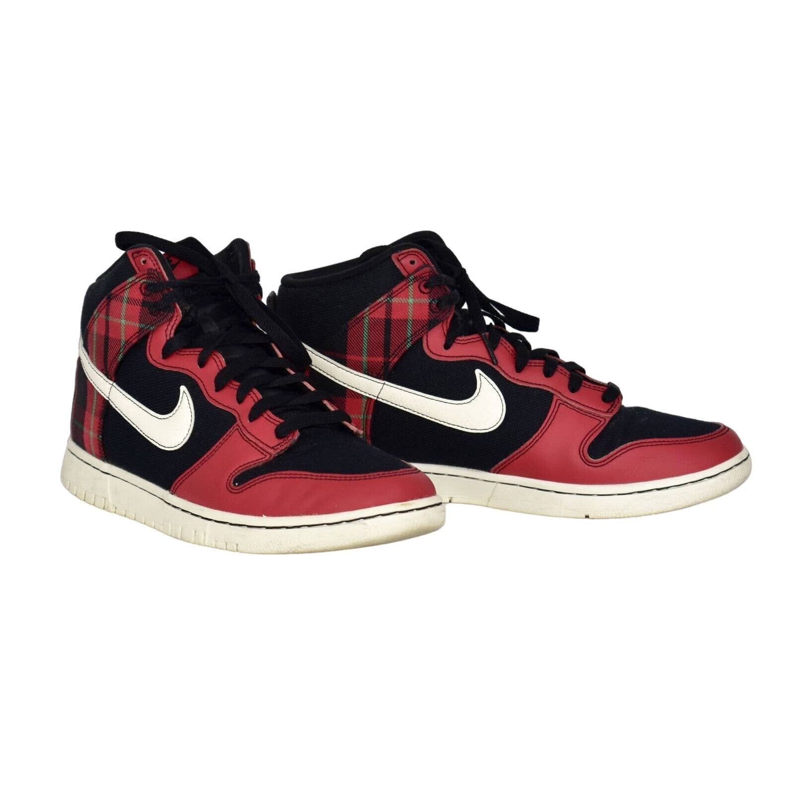 Nike B4 NIKE Dunk High Retro SE Tartan Plaid Red DV0826-001 10.5 | Grailed