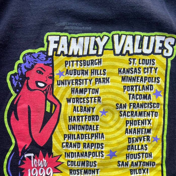 Vintage Vintage Family Values Tour 1999 Band T Shirt | Grailed