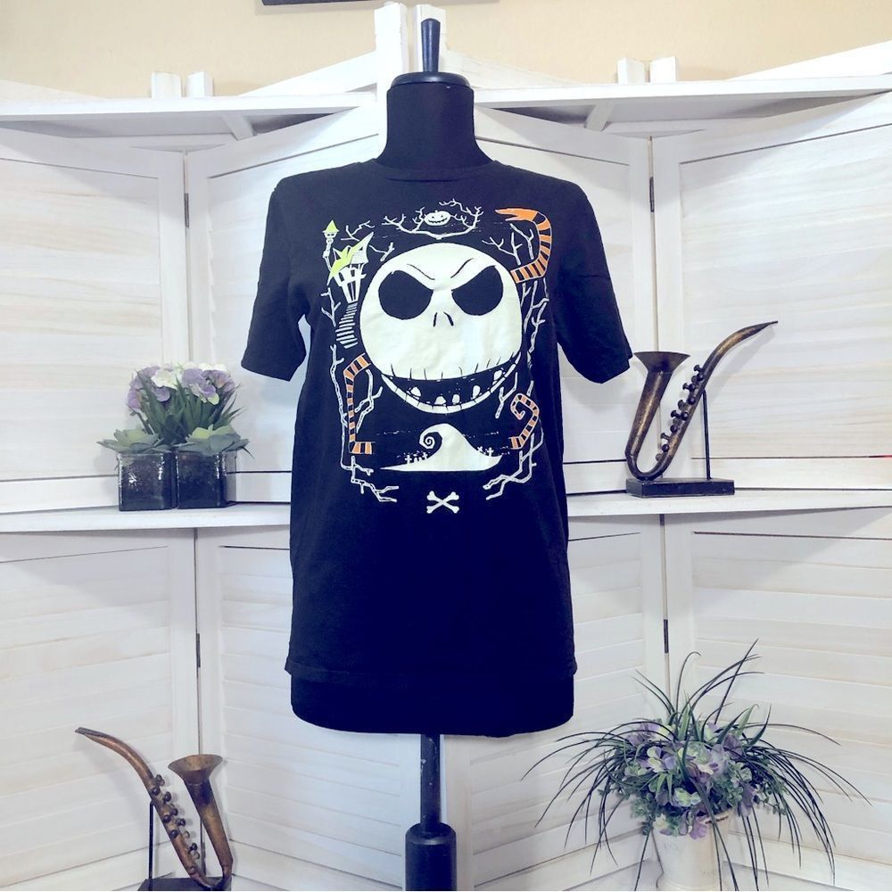 Disney Disney Nightmare Before Christmas NBC black Jack t-shirt S | Grailed