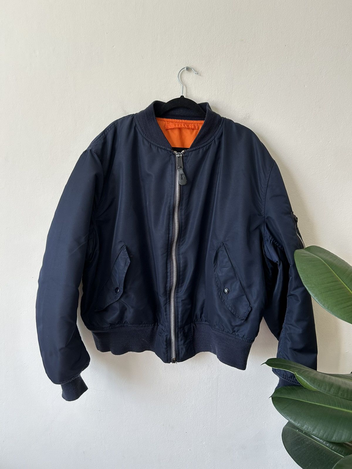 Vintage VTG 80s Alpha Industries Sun Fade MA-1 USAF Bomber Jacket | Grailed