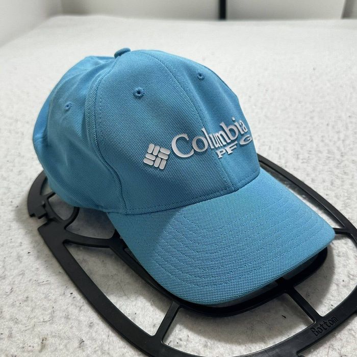 Columbia Columbia PFG L/XL Light Blue Baseball Cap Fish Logo Hat | Grailed