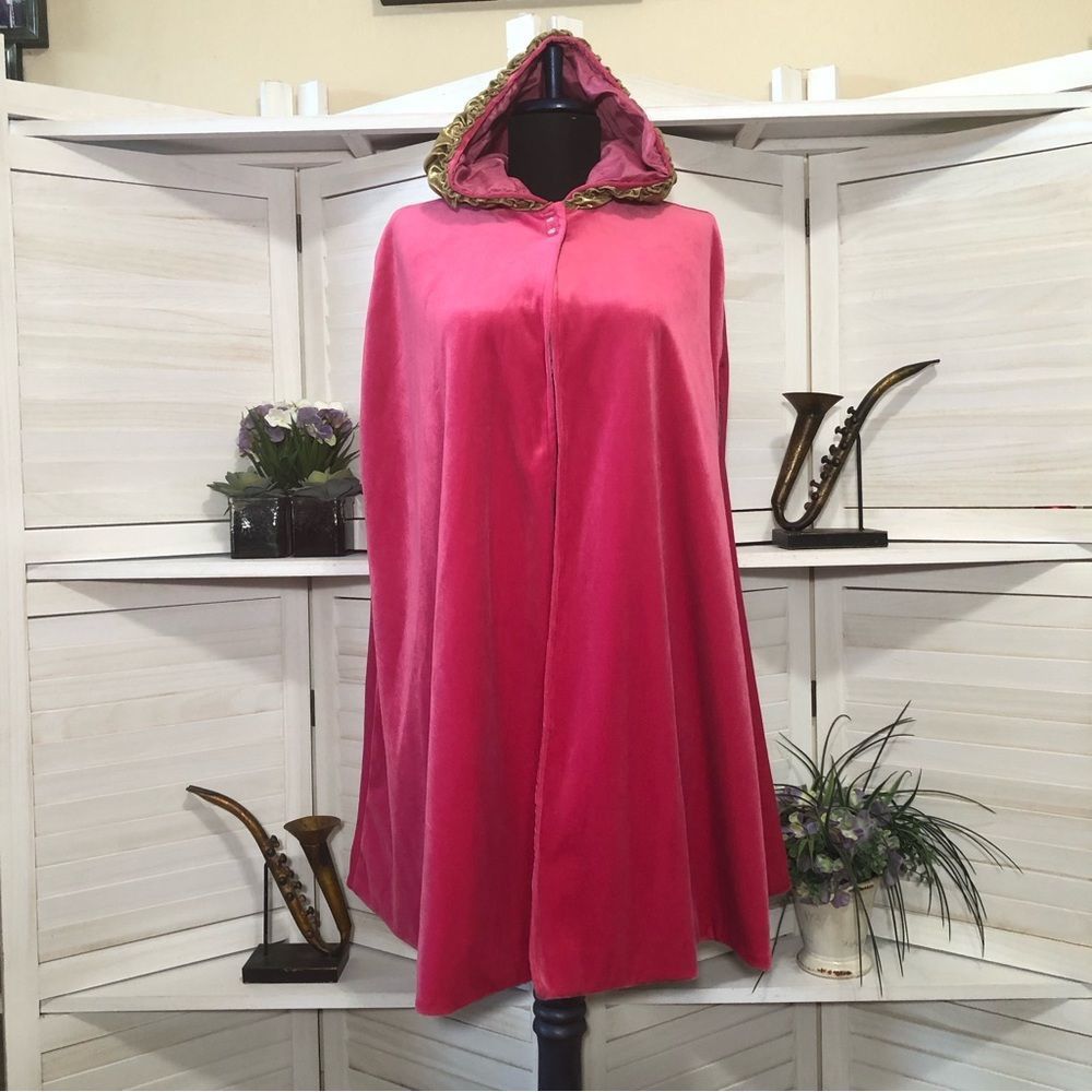 Disney Disney pink hooded velvet cape official frozen princess Anna ...