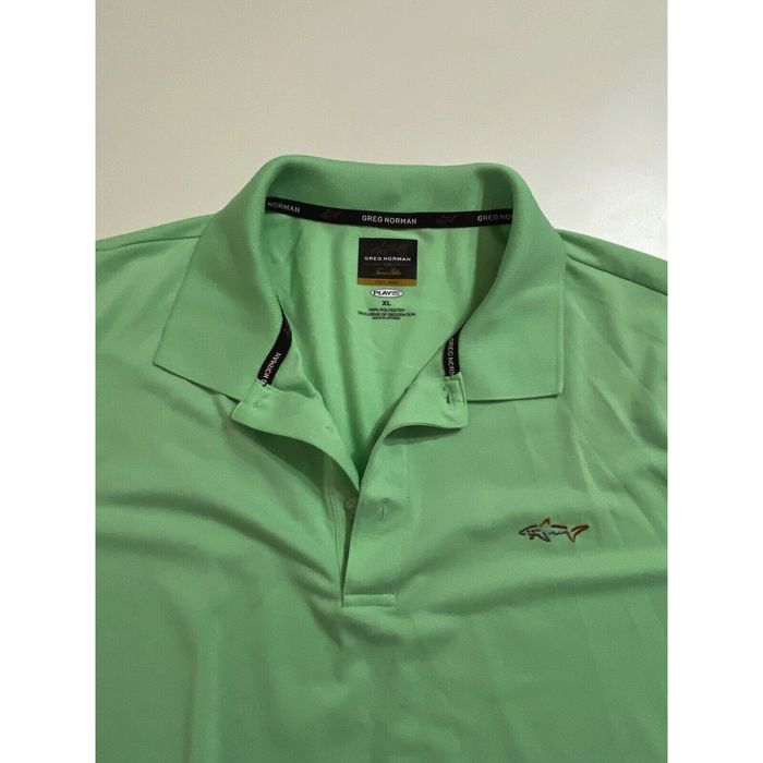 Greg Norman Greg Norman Powder Green Play Dry Golf POLO SHIRT XL Extra Large | Grailed