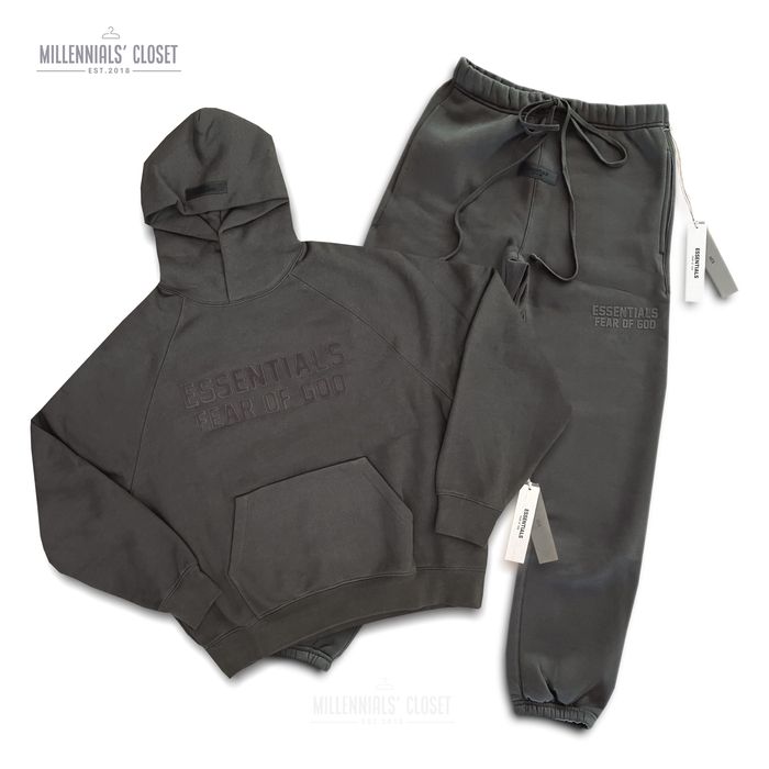 Pacsun Fear of God Essentials Tracksuit Off Black 2022 size XXS | Grailed