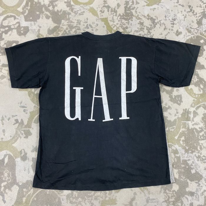 Vintage Vintage Gap BIG LOGO Black 1993 Large Tee -B018 | Grailed