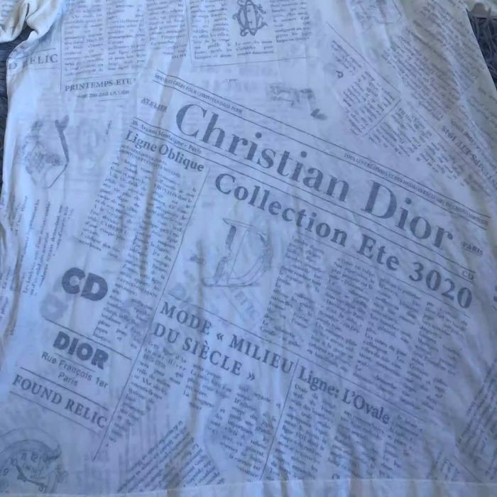 Dior dior Newspaper Pattern Short Sleeve | Grailed
