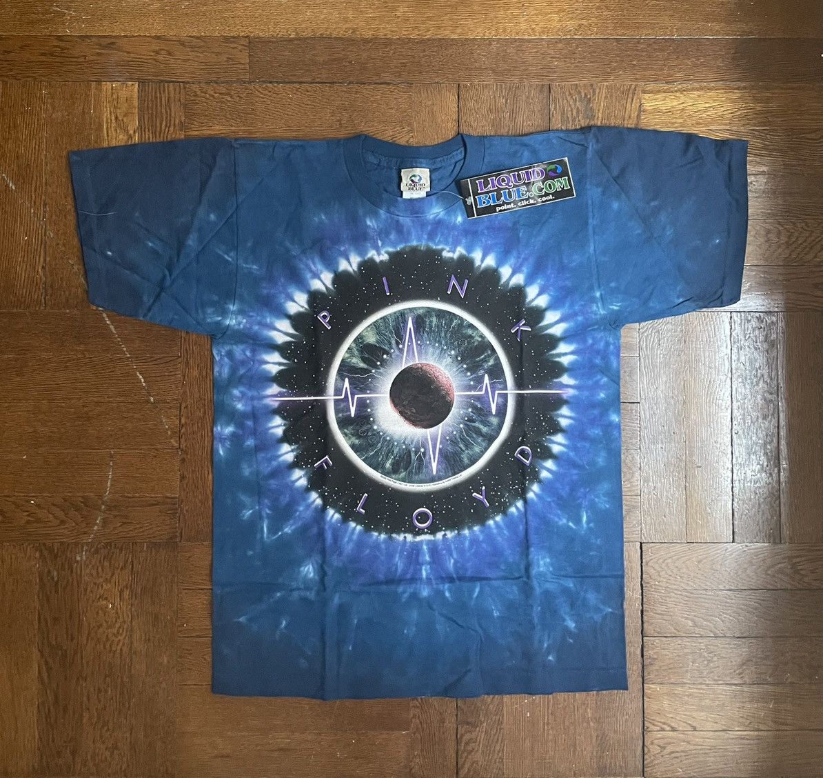 Vintage Vintage Pink Floyd Tie Dye T Shirt - Liquid Blue Deadstock | Grailed