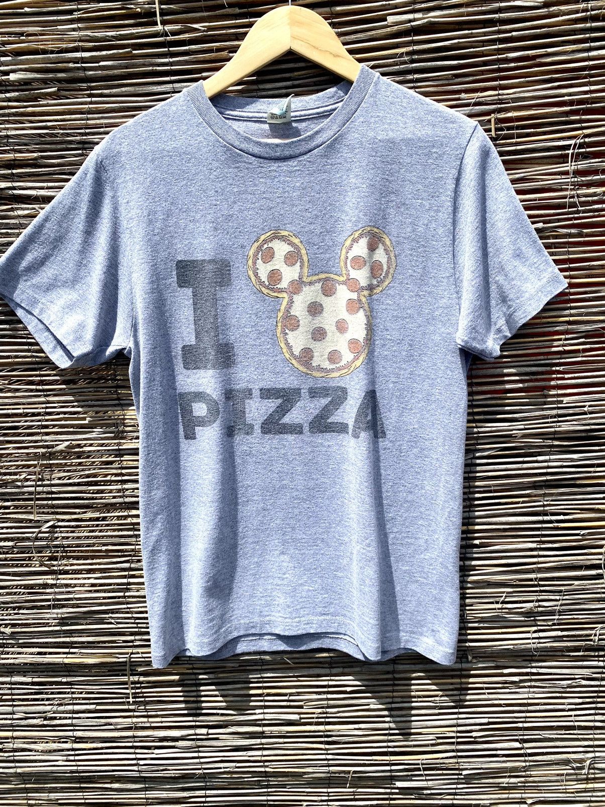 Mickey Mouse × Vintage I heart pizza Mickey Mouse T-shirt | Grailed