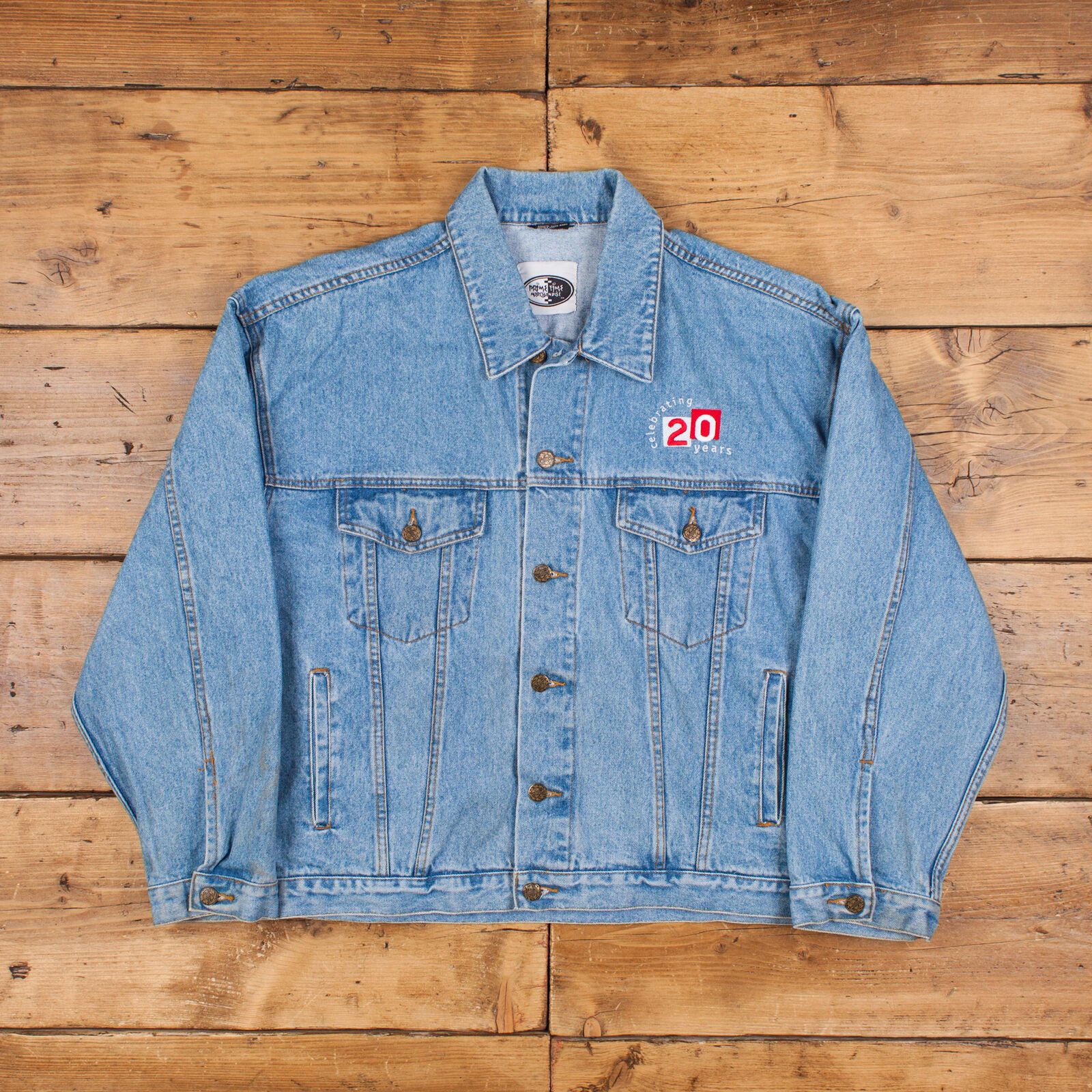Timex Vintage Prime Time Merchandise Denim Jacket L Oversized 90s ...