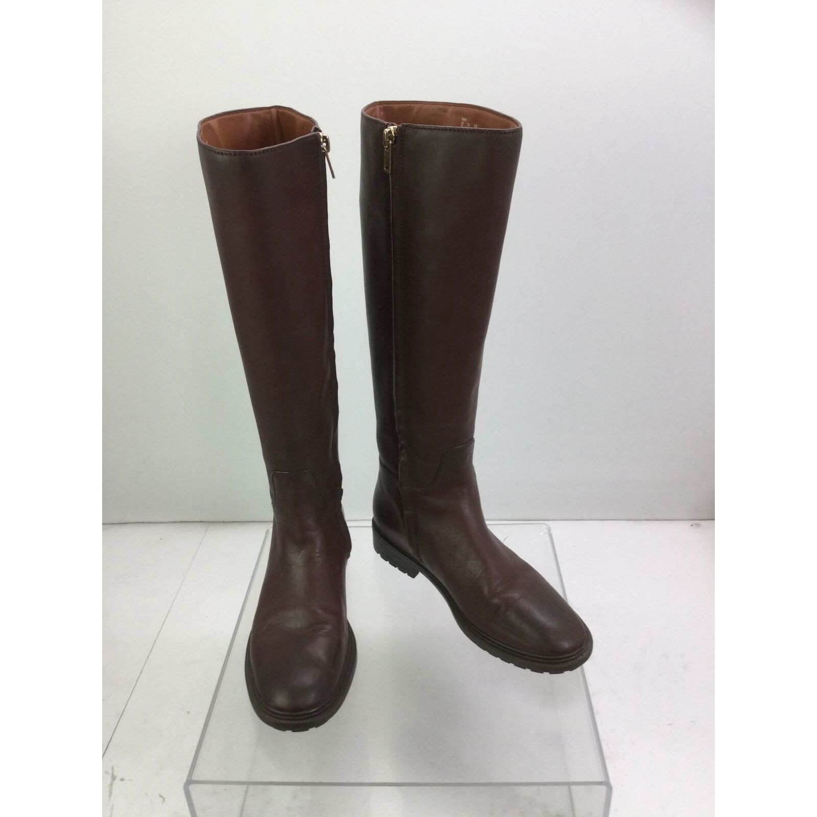 Coach Coach "Flynn" Brown Leather Horse and Carriage Motif Riding Boots ...