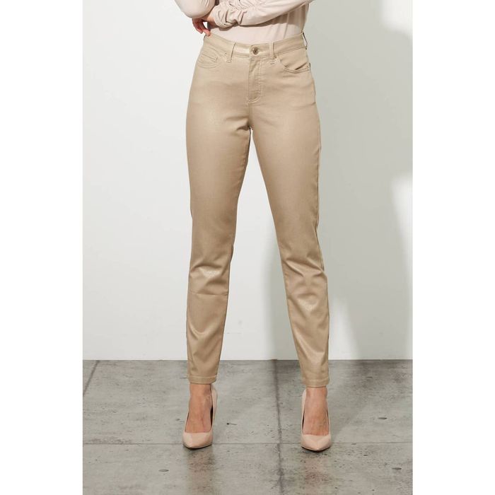 Joseph Ribkoff Straight Leg Shimmer Jeans In Champagne | Grailed