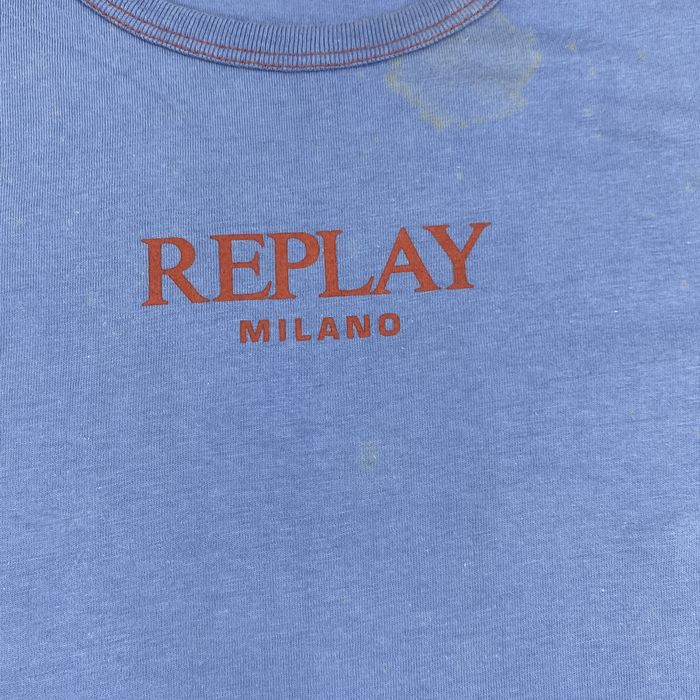 Replay Replay Milano Spell Out Ringer Medium Tshirt -D113 | Grailed
