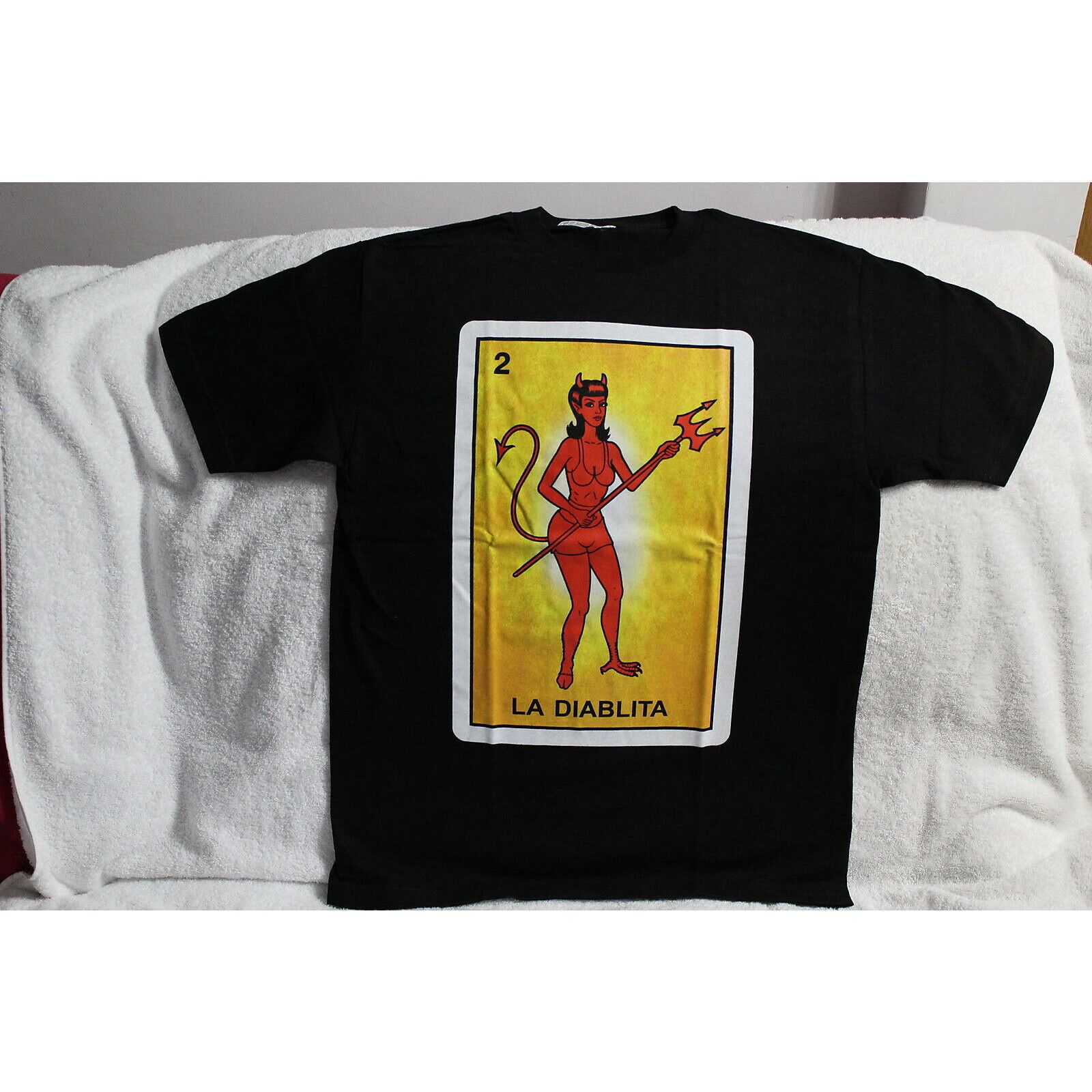 Vintage LA DIABLITA DEVIL MEXICO MEXICAN LOTERIA LOTTERY NUMBER 2 ...