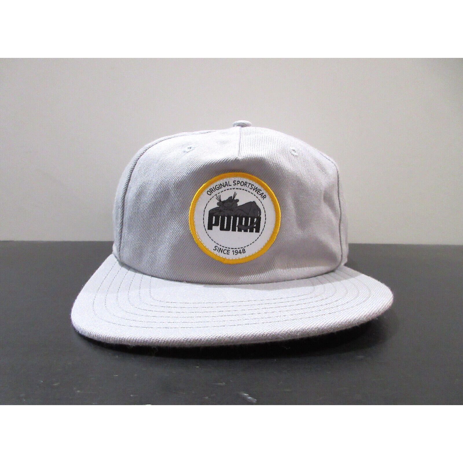Puma Puma Hat Cap Snap Back Gray Yellow Gunner Stahl Logo Outdoors Mens ...