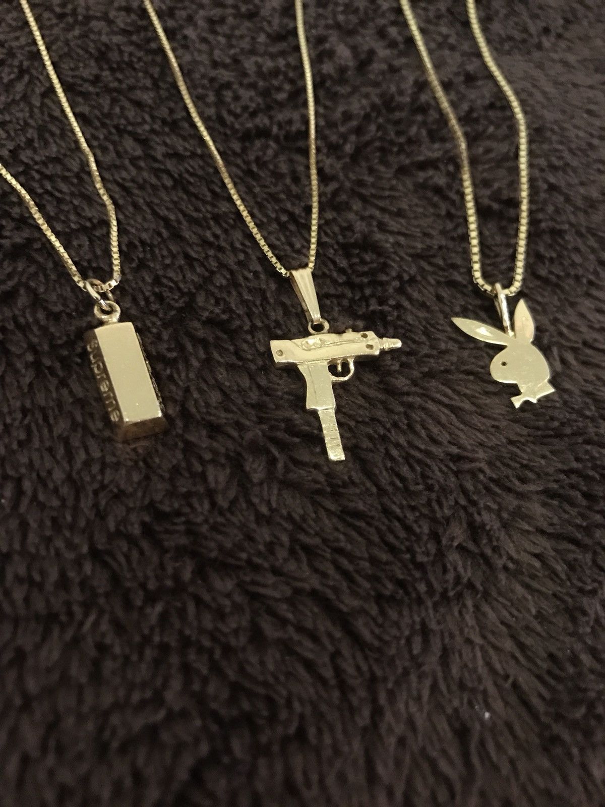 Supreme Uzi And Gold Bar Chain | Grailed