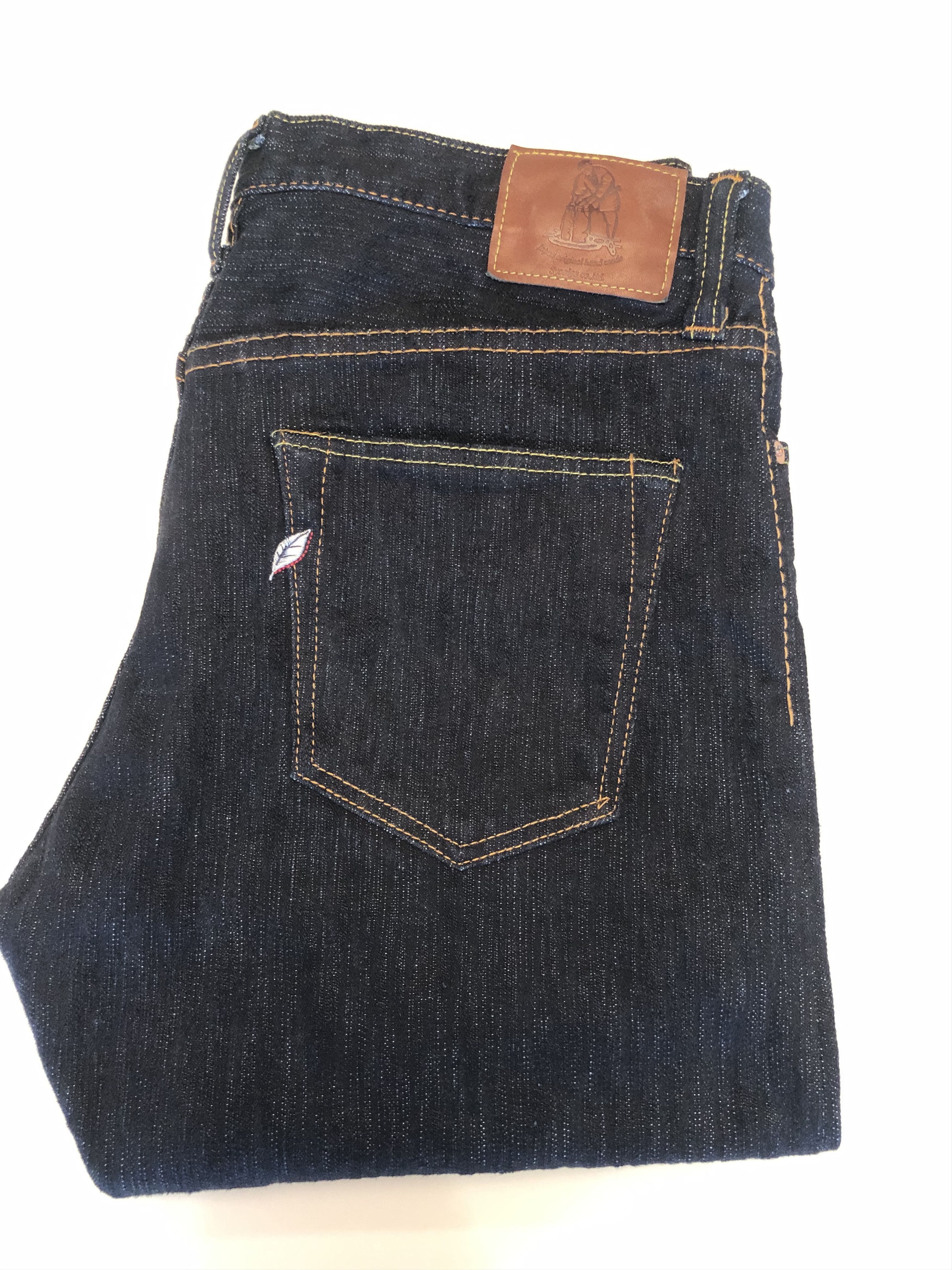 Pure Blue Japan 13oz Indigo/White Extra Slub Stretch Selvedge Jeans ...