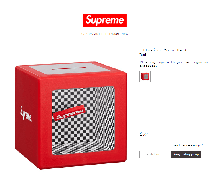Supreme Illusion Coin Bank | Grailed
