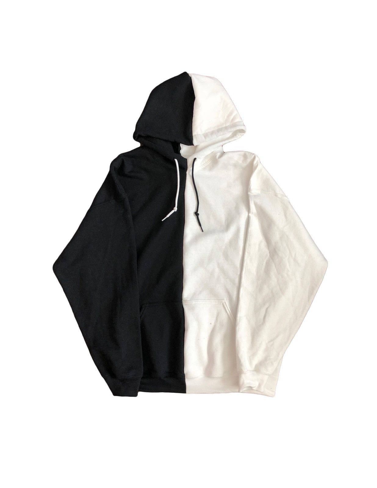 Custom Black/White Split Hoodie | Grailed