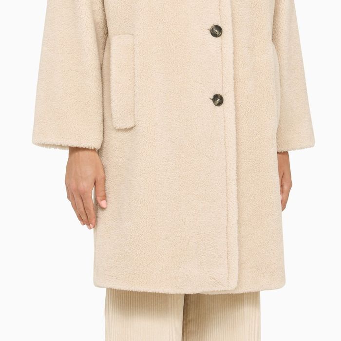 Weekend Max Mara Weekend Max Mara Teddy Rice-Coloured Coat | Grailed
