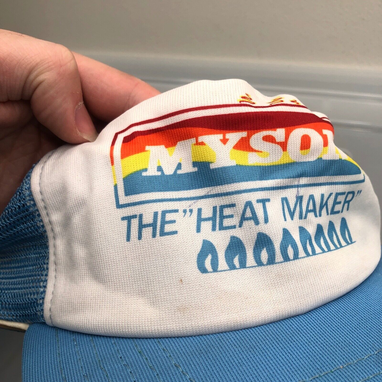 New Era Vintage New Era Mysol Hat Blue Snapback Trucker Cap The Heat ...