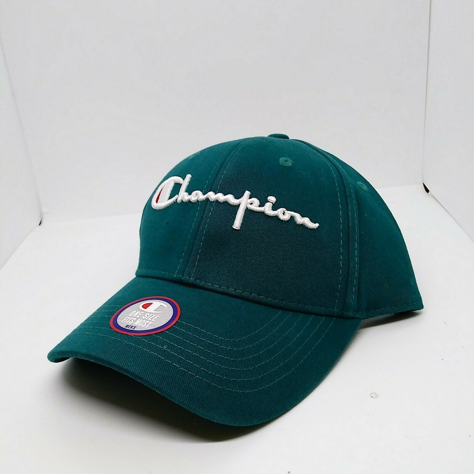 Champion Champion mens 100% authentic adjustable cap logo one size teal ...