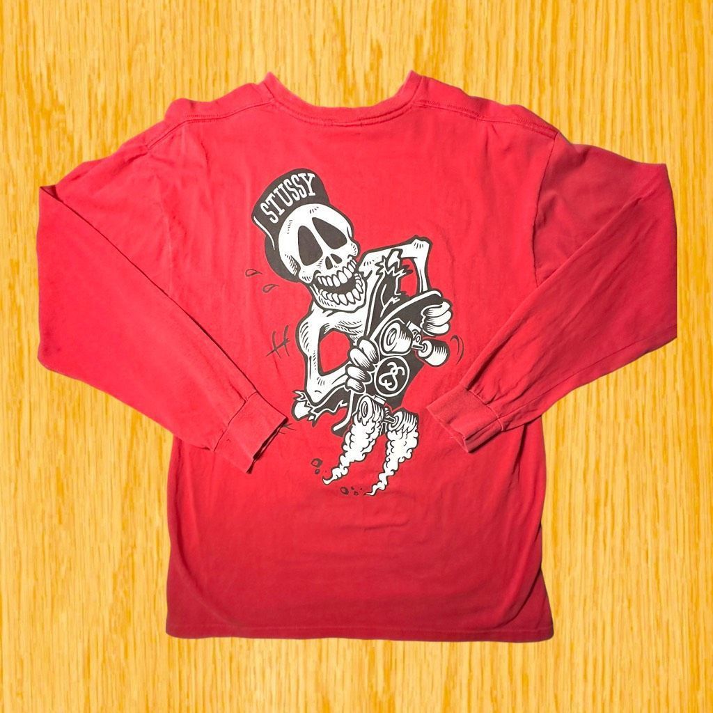 Stussy Stussy Vintage Skeleton Skater Designer Streetwear Long Slee ...