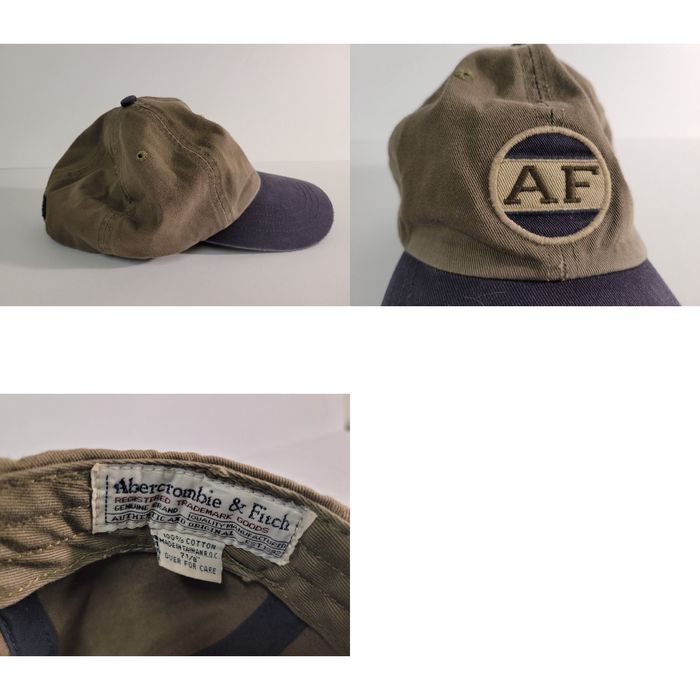 Abercrombie & Fitch Abercrombie Hat Mens 7 1/8 Green Blue Fitted Logo ...